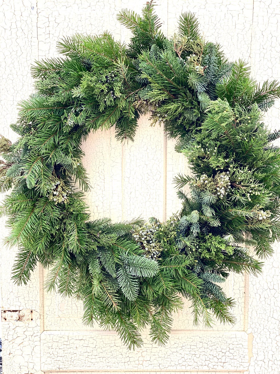 Premium Evergreen Wreath - 24" | West Michigan Flower Market